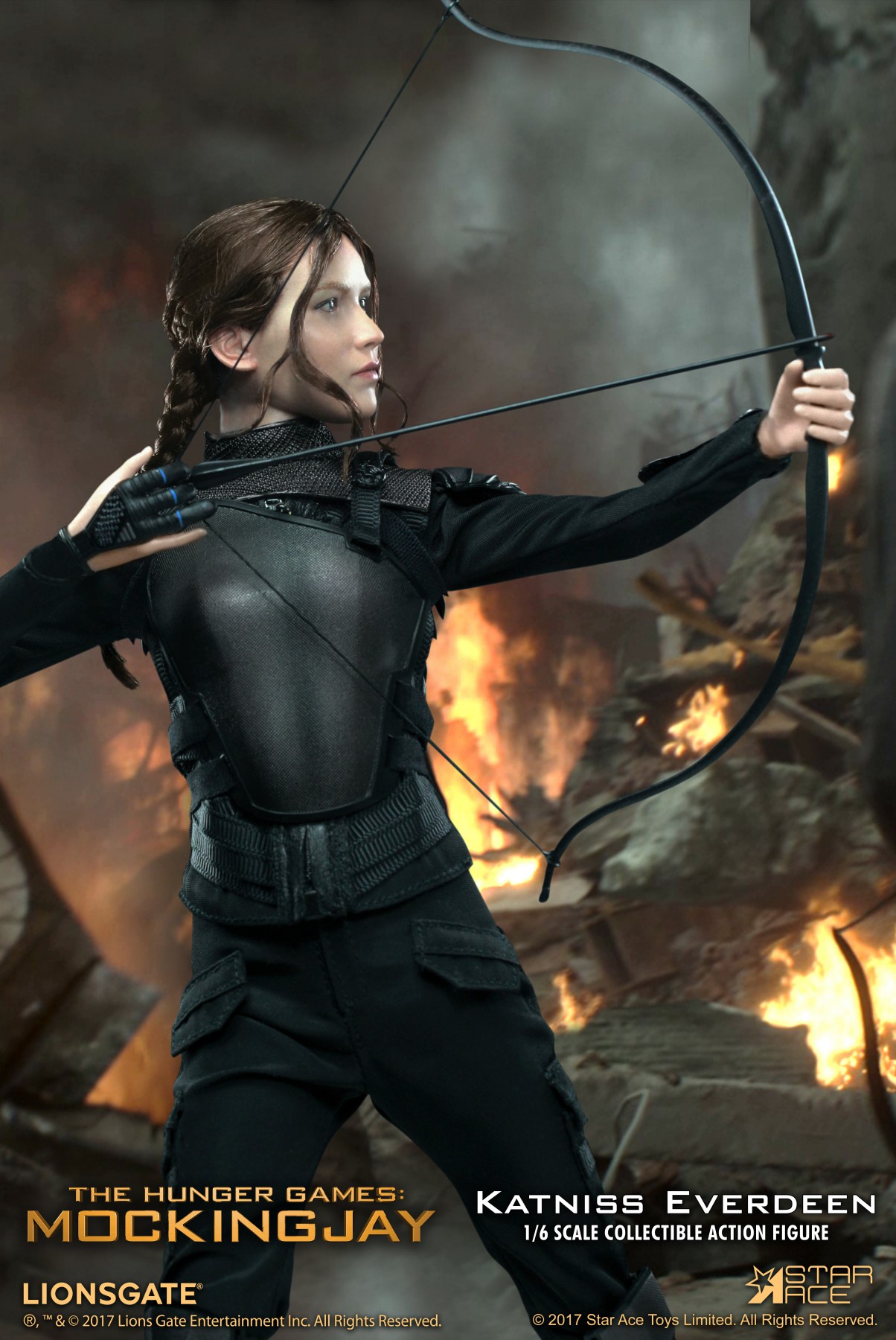 SA-0035 Star ACE 1/6 The Hunger Gane "Katniss Everdeen" Black Armor ...
