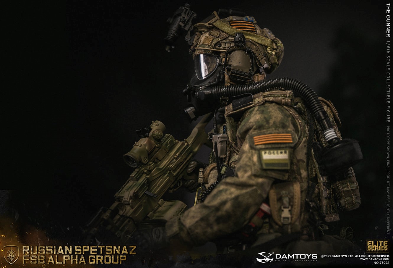 DAM78092 DAM Toys RUSSIAN SPETSNAZ FSB ALPHA GROUP GUNNER 1/6 Figure ...